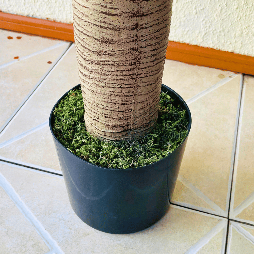 Planta Artificial Pandano - 160 cm Alto / Follaje Verde / Maceta Negra